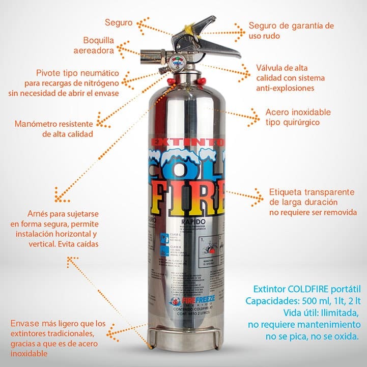 Extintores Cold Fire - Venta de Extintores Ecológicos en México